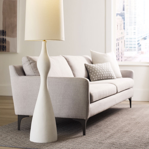 Visual Comfort Studio AET1101TXW1 Constance Modern Textured White Table ...