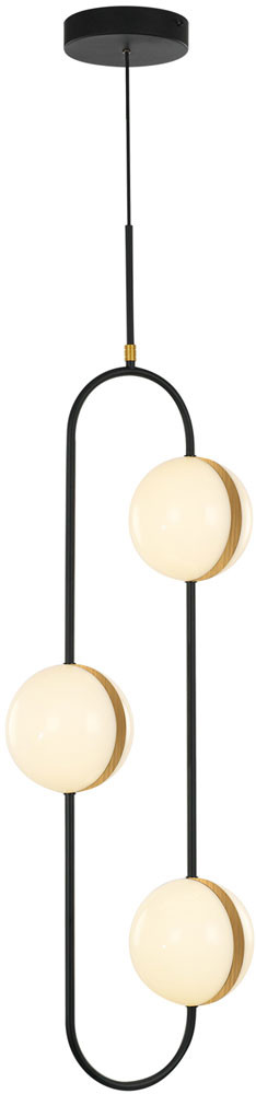 Alora CH302006MBBG Tagliato Contemporary Matte Black / Brushed Gold LED ...
