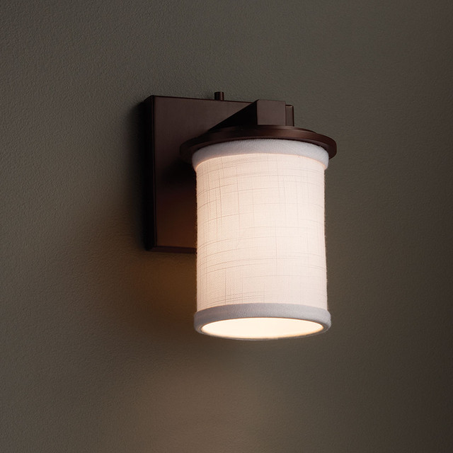 Justice Design 8771-14 Dakota 1-Light Wall Sconce with Melted Rim Glass ...