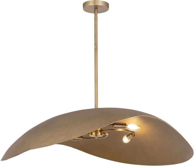 Maxim 31263NG Denarii Modern Natural Gold 37" Drop Ceiling Light ...