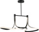 ET2 E30668-BK Serpentine Modern Black LED Kitchen Island Light Fixture ...