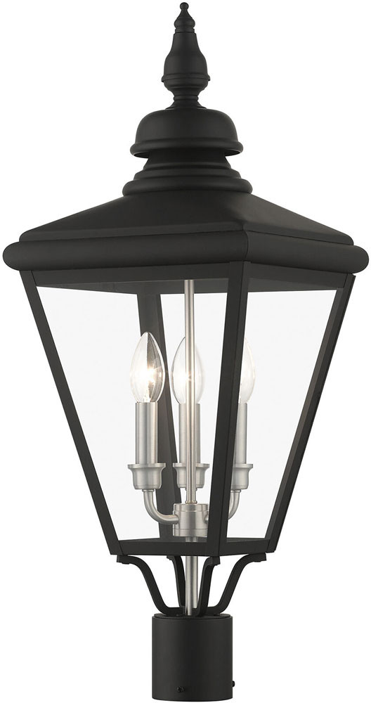 Livex 27374-07 Adams Bronze with Antique Brass 34.5" Exterior Sconce ...