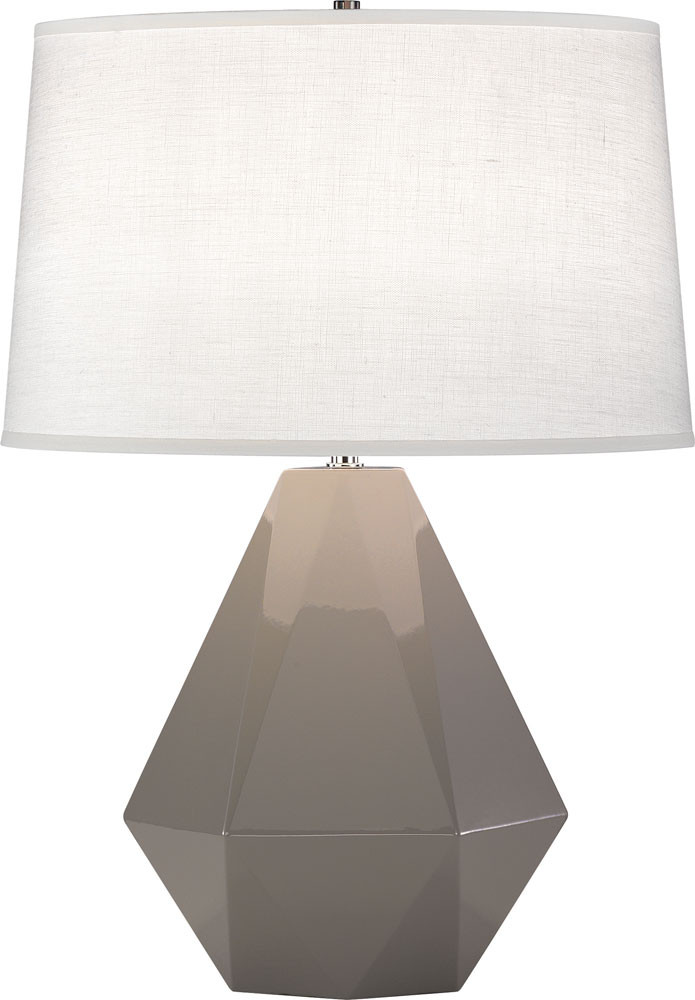 Robert Abbey 932 Delta Lily Glazed Ceramic with Polished Nickel Table ...