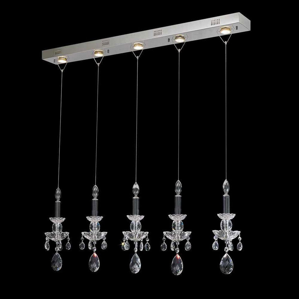 StarFire Crystal 7142CH Empire Chrome Hanging Chandelier - STA-7142CH