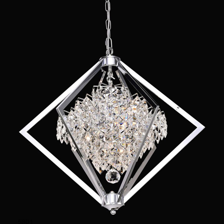 StarFire Crystal 5812CH Cluster Chrome 12" Hanging Lamp - STA-5812CH