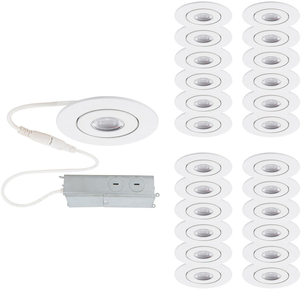WAC Lighting R2ESAR-W930-WT Lotos Contemporary White LED Recessed ...