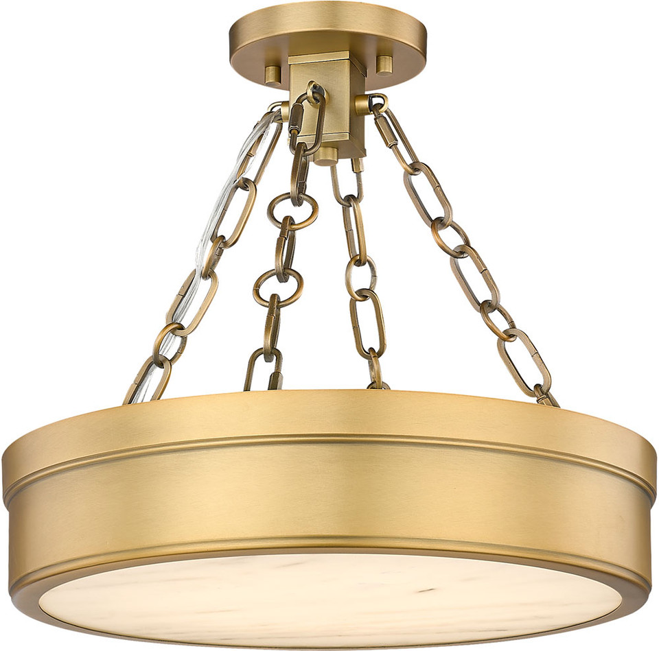Z-Lite 1944P33-RB-LED Anders Modern Rubbed Brass LED Hanging Light ...