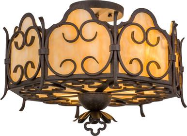 2nd Ave. 162099 Radha Traditional Chestnut Textured Ceiling Light ...