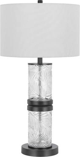 Cal BO-3162TB Carrington Contemporary Charcoal Grey Lighting Table Lamp ...