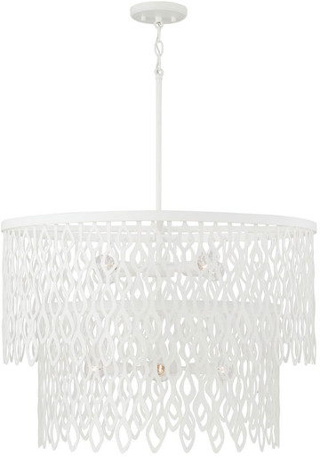 Capital Lighting 352971WE Pheobe Contemporary Matte White Pendant Lamp ...