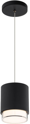 dweLED by WAC PD-58506-BK Cloak Modern Black LED Mini Pendant Lighting ...