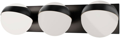 dweLED by WAC WS-87520-BK Tripoli Modern Black LED 3-Light Bath ...