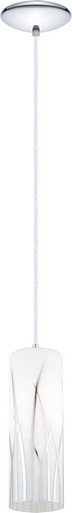 EGLO 92739A Rivato Contemporary White / Chrome Mini Ceiling Pendant ...