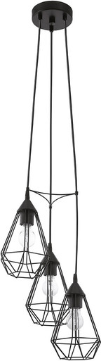EGLO 94191A Tarbes Contemporary Matte Black Multi Drop Lighting Fixture ...