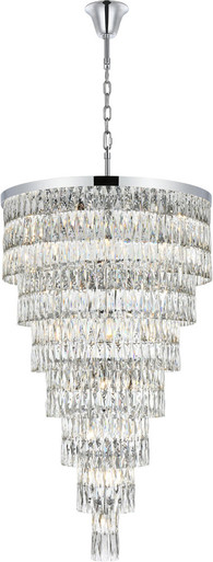 Elegant 1060SR32C Josephine Chrome Foyer Lighting Fixture - ELE-1060SR32C