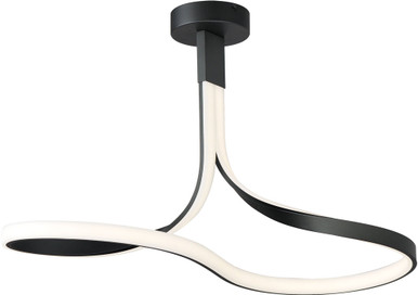 ET2 E30660-BK Serpentine Modern Black LED Ceiling Lighting Fixture - ET ...