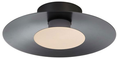 Golden Lighting 6400-FM12 GRA-FRG Luma Contemporary Graphite LED Flush ...