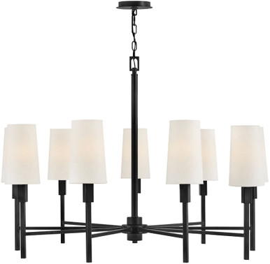 Hinkley 46456BK Fenwick Black LED Chandelier Light - HIN-46456BK