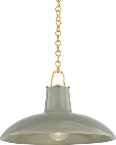 Hudson Valley 1918-AGB/CMC Pottersville Modern Aged Brass / Ceramic ...