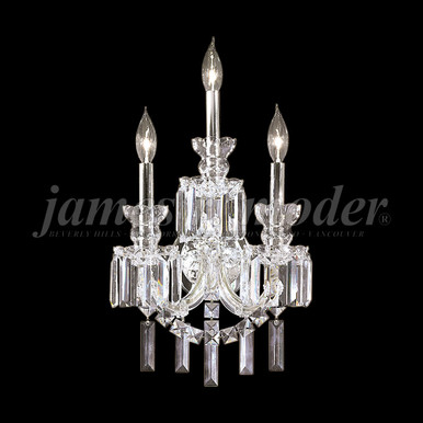 James Moder 93943S22 Buckingham Crystal Silver Wall Sconce Light - JAM ...