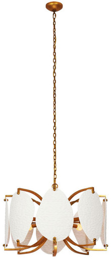 Kalco 525456OL Aliform Modern Oxidized Gold Leaf 28" Hanging Pendant ...
