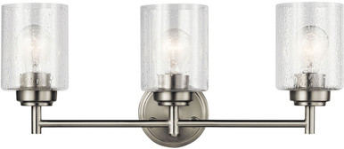 Kichler 45886NI Winslow Modern Brushed Nickel 3-Light Vanity Light ...