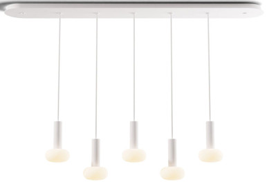 Koncept CMP-L5-S-06-MWT+NA+GLB Combi Modern Matte White LED 5-Light ...