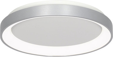 Lumpure 5367-838RC-SLV-TR-CCT Alaska Modern Silver LED 19" Ceiling ...