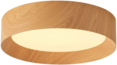 Lumpure 5601-840RC-WD-CCT Barcelona Modern Wood LED 18" Ceiling Light ...