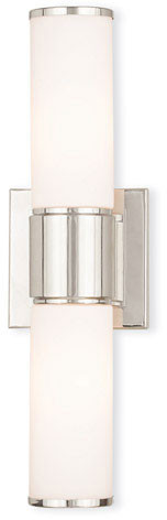 Livex 52122-35 Weston Contemporary Polished Nickel Wall Sconce Lighting ...