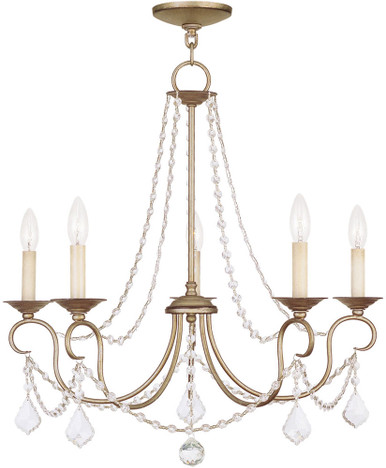 Livex 6515-73 Pennington Traditional Hand Applied Antique Silver Leaf ...