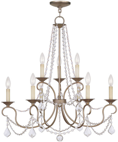 Livex 6519-73 Pennington Traditional Hand Applied Antique Silver Leaf ...