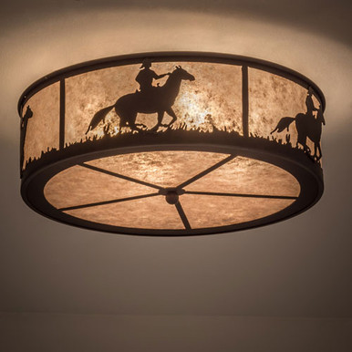 Meyda Custom 170455 Lone Cowboy Dark Roast Ceiling Light Fixture ...