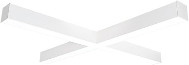 Nora NLINSW-X334W L-Line Modern White LED "X" Shaped Direct Linear ...