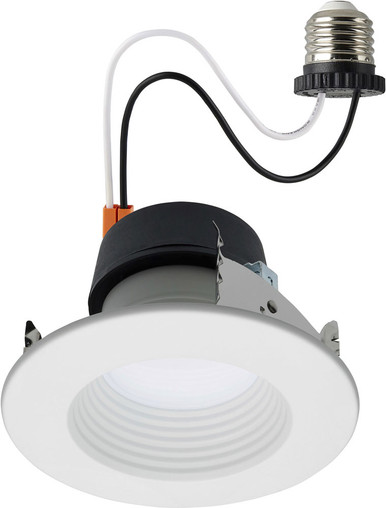 Nuvo S11882 Modern White LED 4" Deep Baffle Downlight Retrofit Down ...