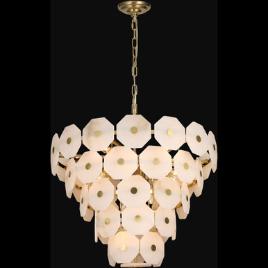 StarFire Crystal 2026BR Spain Brass 26" Ceiling Light Pendant - STA-2026BR