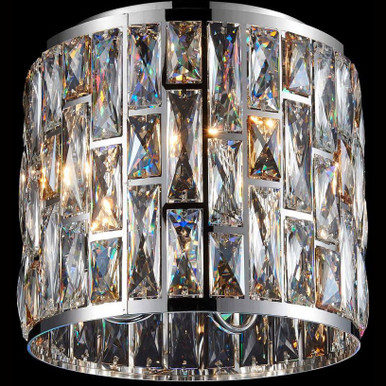 StarFire Crystal 7512CH Camden Chrome Flush Mount Lighting - STA-7512CH