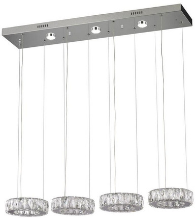 StarFire Crystal LD0709CH Chrome LED Multi Drop Lighting Fixture - STA ...