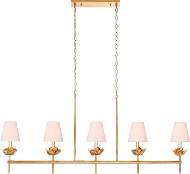 Terracotta H23107-5G Rosalba Gold Leaf Kitchen Island Lighting - TER ...