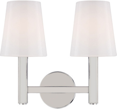 Visual Comfort Studio TV1122PN Logan Polished Nickel 2-Light Wall ...