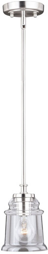 Vaxcel P0210 Toledo Contemporary Satin Nickel Mini Pendant Light - VXL ...