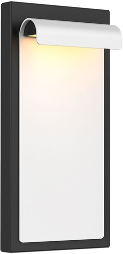 WAC Lighting WS-W250212-CS-WTBK Cap Modern White Black LED Outdoor Wall ...