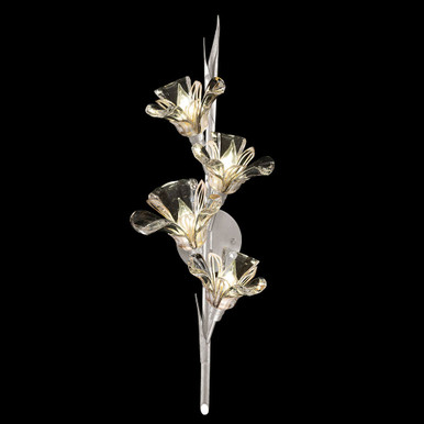 Fine Art Handcrafted Lighting 915650 Azu Modern Silver Leaf LED Wall ...