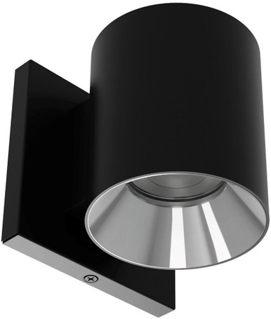 WAC Lighting W4R-NCS-BKCH Zoron Contemporary Black / Chrome LED Narrow ...