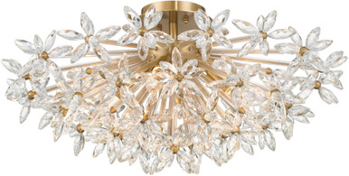 Crystorama Lighting Adl 500 Ag Cl Adley Contemporary Crystal Aged Brass