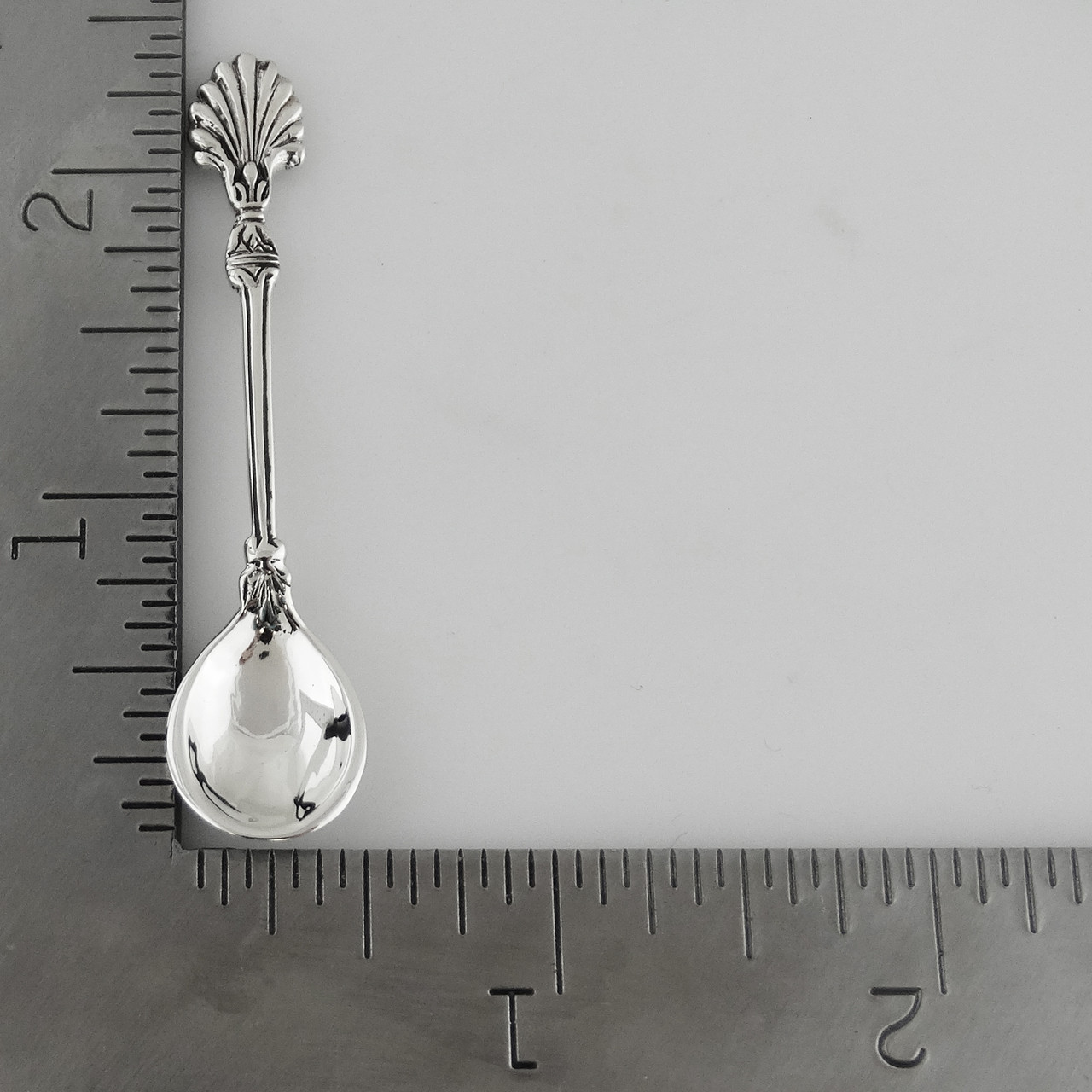 Shell Aztec Salt Spoon Sterling Silver | REO Company