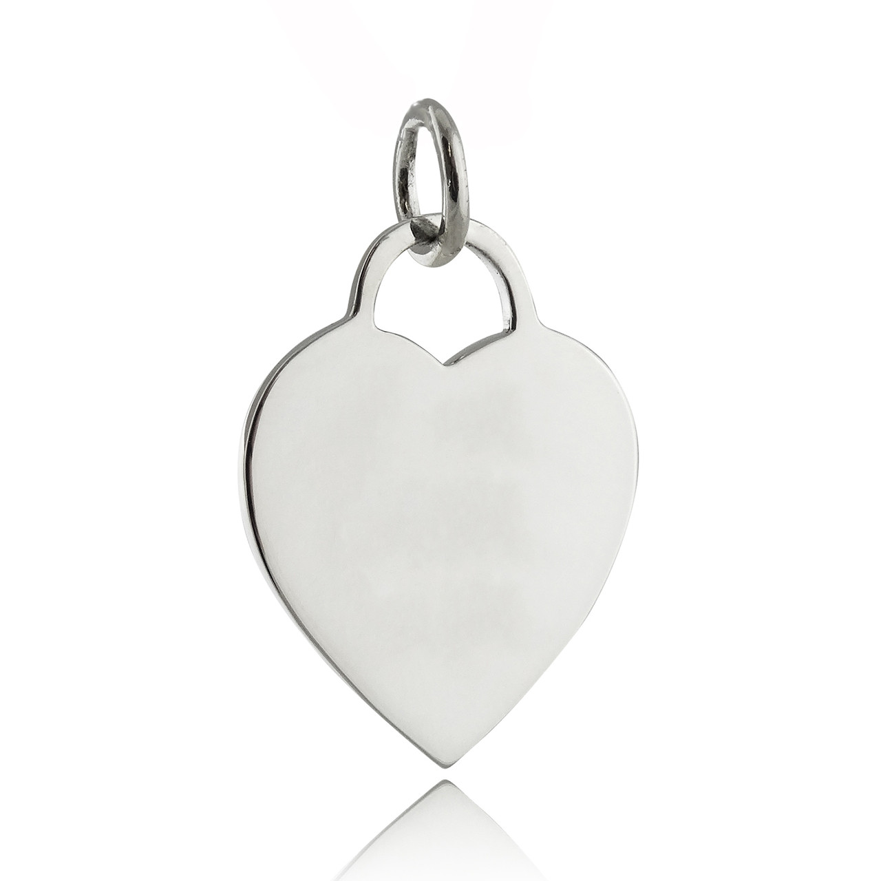 Sterling Silver Engravable Heart Charm | REO Company