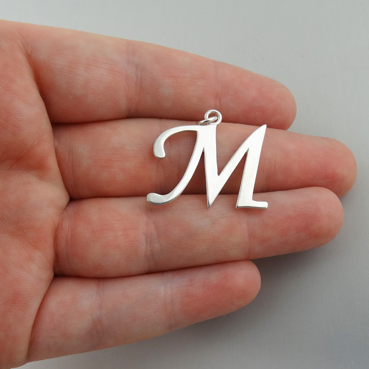 Script Letter M Charm - 925 Sterling Silver - REO Company Wholesale ...