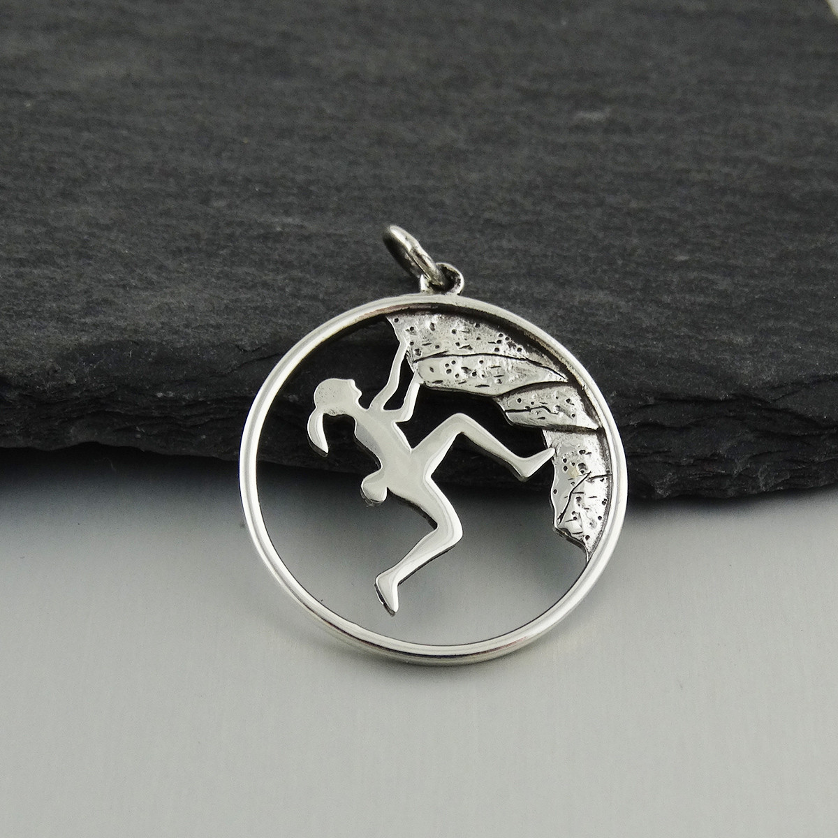 Rock Climbing Girl Charm - 925 Sterling Silver - REO Company Wholesale ...