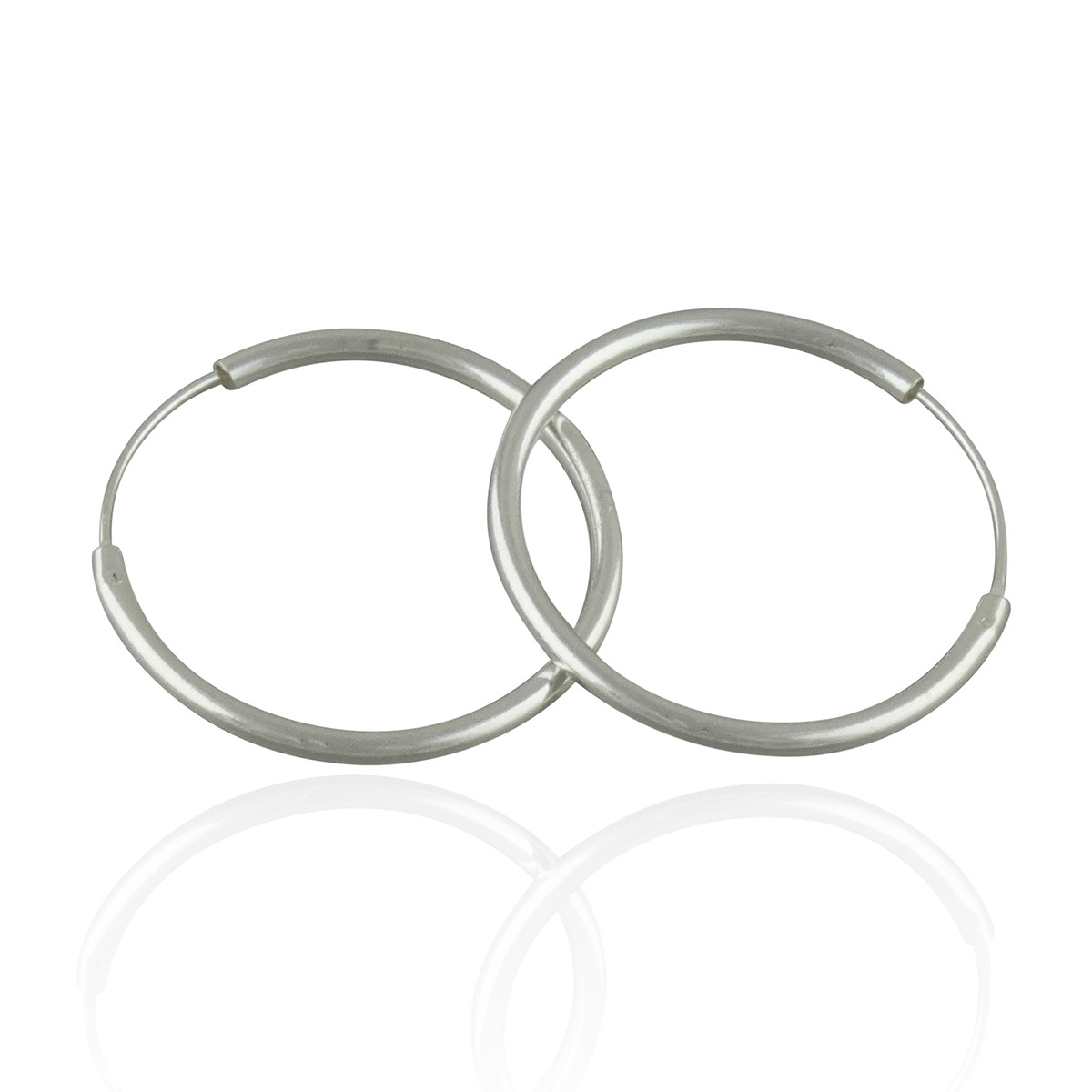 Sterling Silver 30mm Endless Continuous Hoop Earrings - REO Company ...
